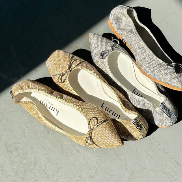 Giselle -Waterproof Foil Panama cloth Gold beige – kurun TOKYO